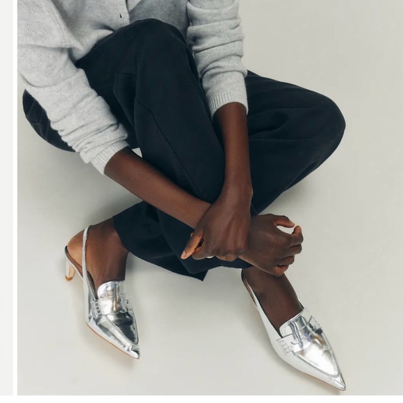 Reformation | Shoes | Reformation Mercy Slingback Heels In Mirror ...